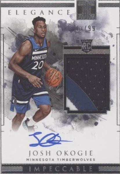 2018-19 Panini Impeccable - Elegance Rookie Jersey Autographs #130 Josh ...