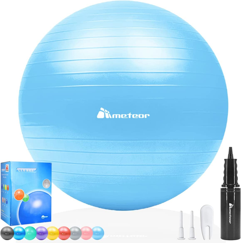 Meteor Anti-Burst Yoga Ball, Swiss Ball with Air Pump for Exercise ...