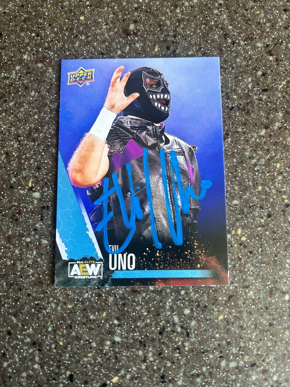 Evil Uno Signed AEW First Edition Upper Deck Trading Card AUTO | eBay