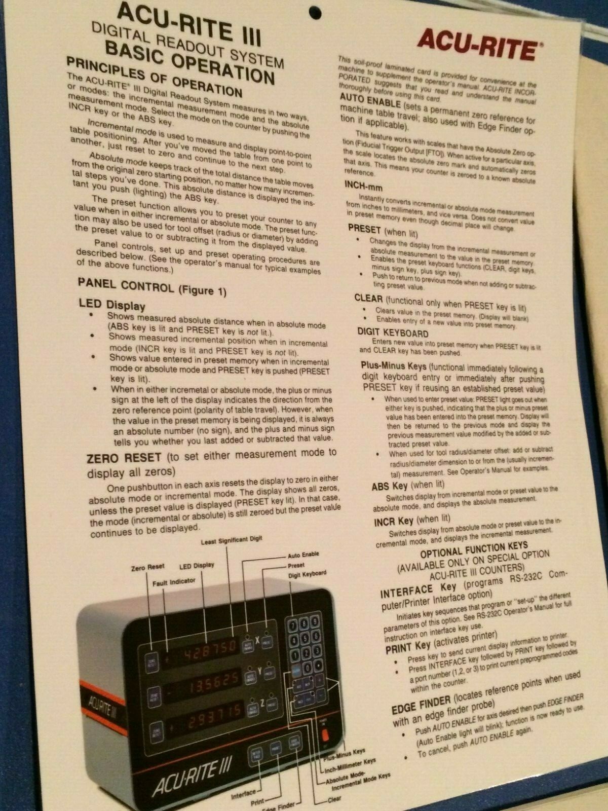 Multiple Acu-Rite Mini Scale & Mate System Encoders Reference Owner's ...