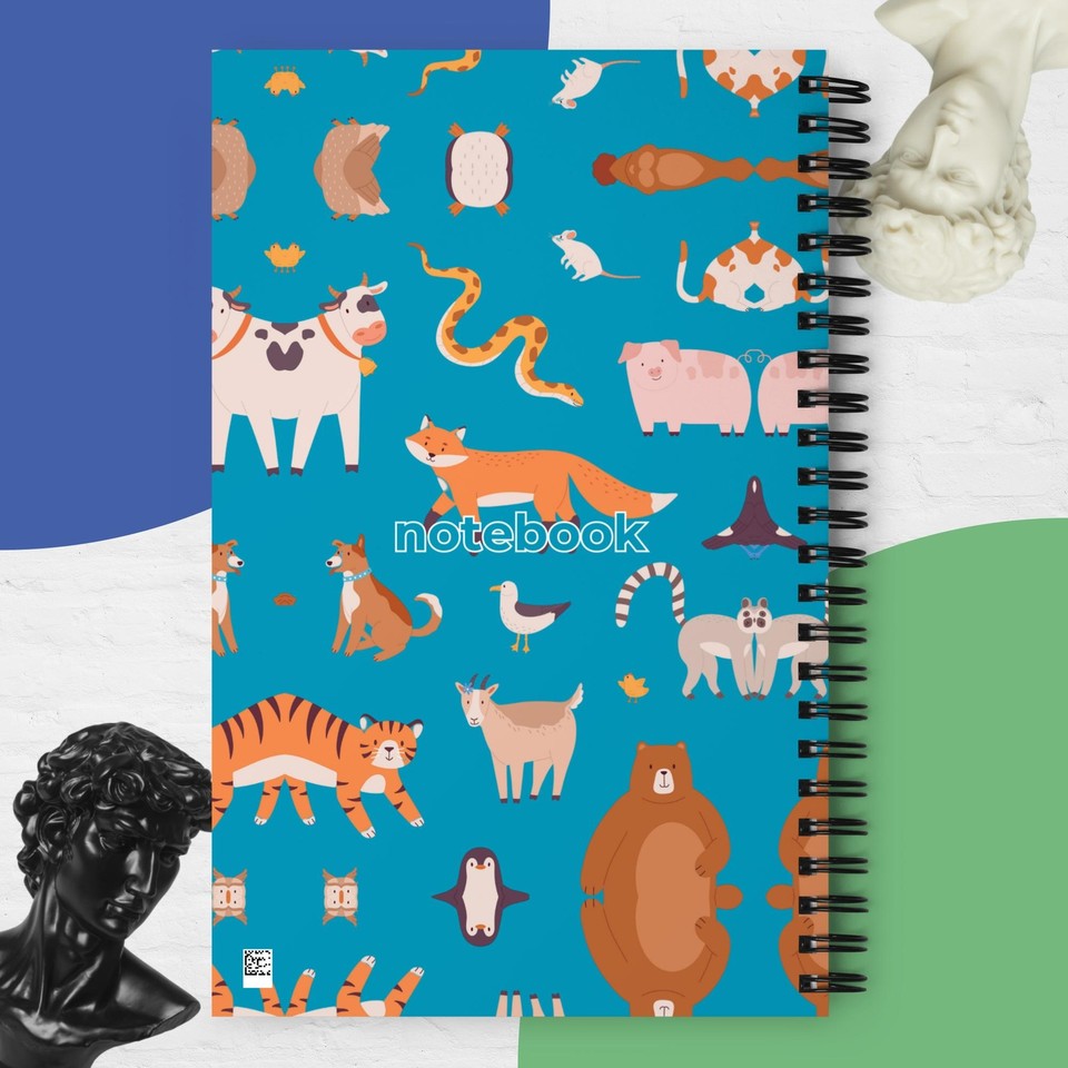 funny animal pattern Spiral notebook | eBay