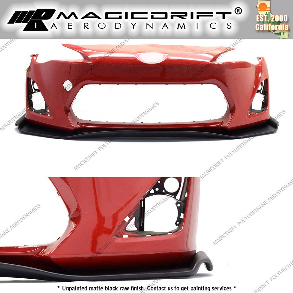 Universal Fit JDM GR Style Front Bumper Lip Chin Spoiler Splitter Wings ...