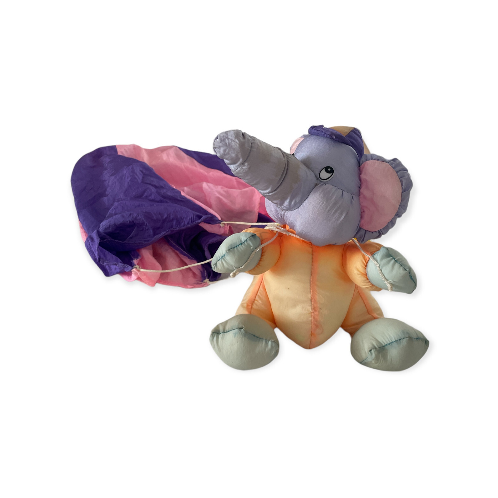 Vintage 1992 Dan Dee Parachute Elephant Plush Stuffed Animal Nylon ...
