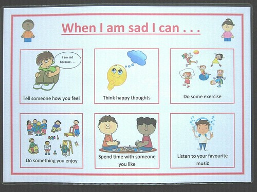 WHEN I AM SAD I CAN ? CHART - ADHD Autism SEN Visual Aid Dementia ...