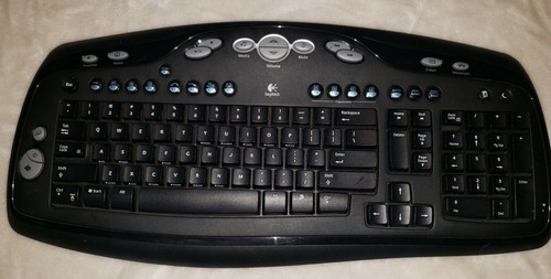Logitech KEYBOARD CORDLESS WIRELESS Black Model# Y-RQ52 RT7R32 no ...