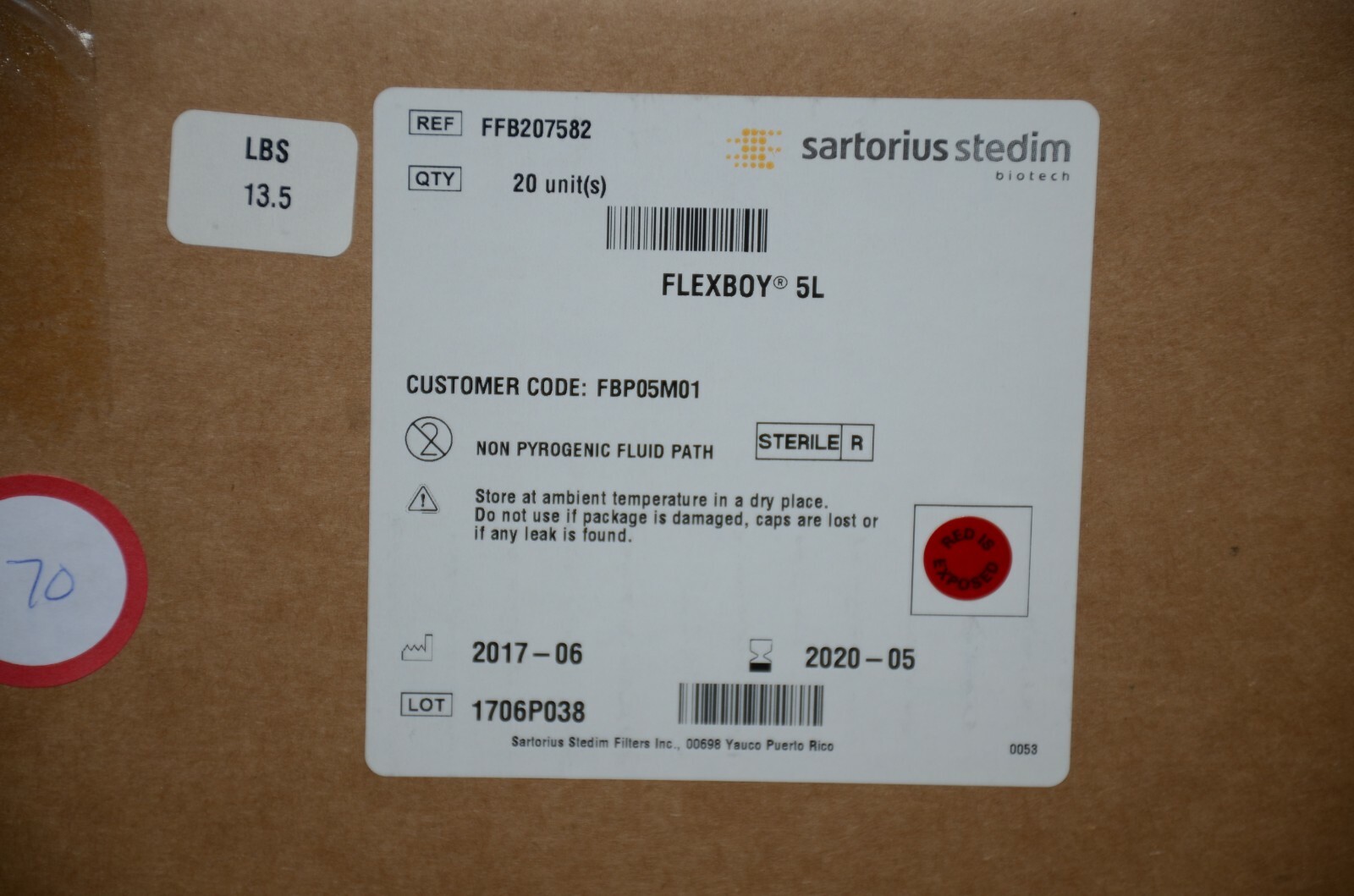 Sartorius Flexboy 5L 2D Bags - Pack of 20 (FFB207582) for sale online ...