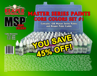 NEW Reaper Master Series Paint Set 09951 9001-9115 108 Basic Core ...