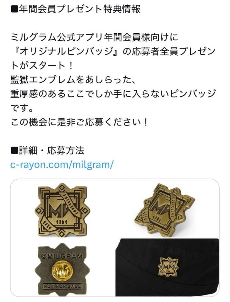 Milgram Rare Annual Membership Badge Collectible Used | eBay UK