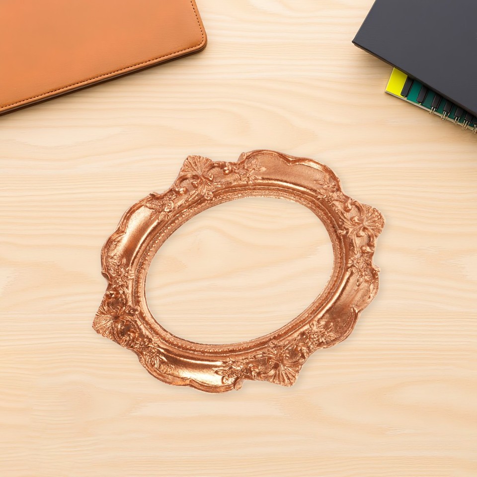 3 Pcs Nail Art Photography Props Cute Small Frames Gold Mini Ornaments ...