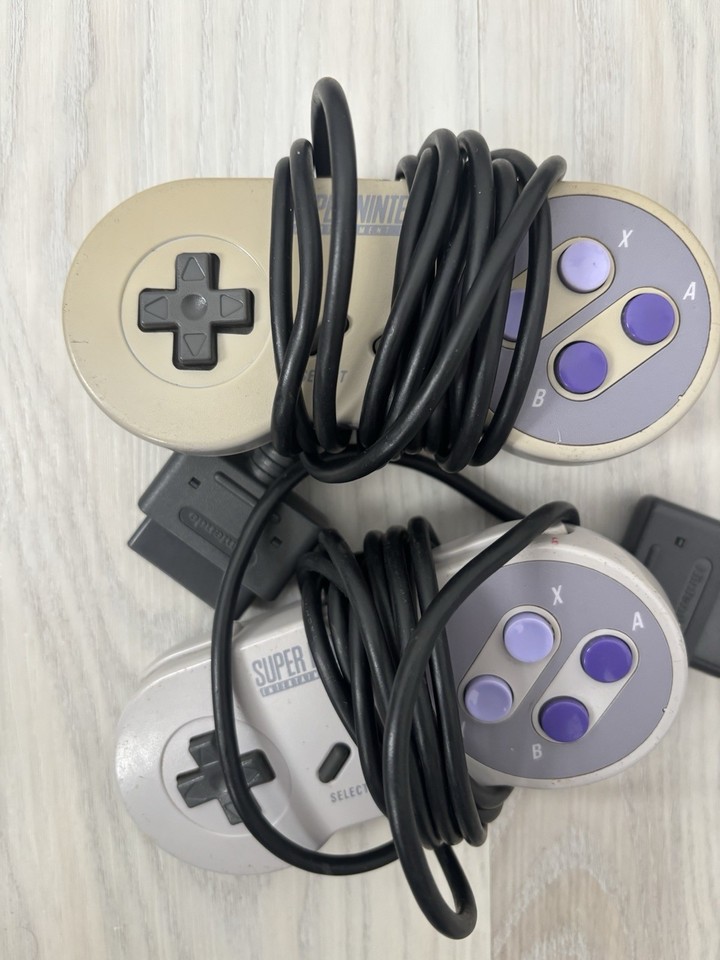 Super Nintendo SNES Console W/ Cables 2 Controllers & 6x Games Super ...