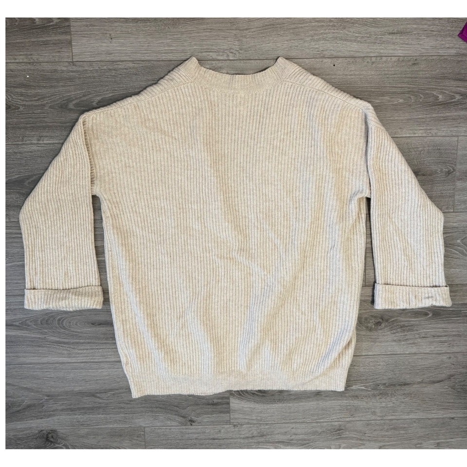NAP Lounge Wear 100% Cashmere Ribbed Open Front Cardigan Sweater ...