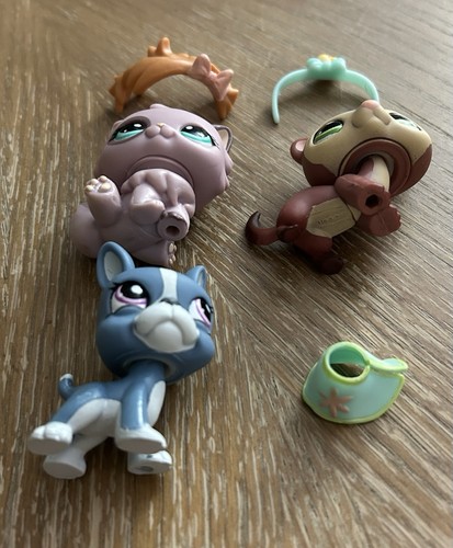 Littlest Pet Shop LPS Authentic 1025 Dog 1026 Ferret 1027 Persian Cat ...