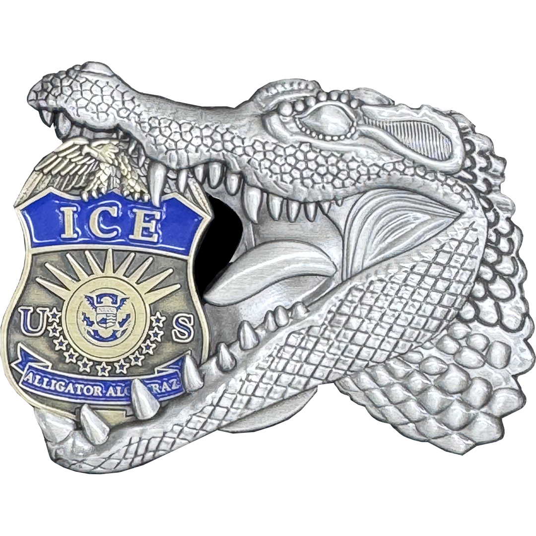 EL19-5 ICE Agent Alligator Alcatraz ICE Agent Challenge Coin Florida ...