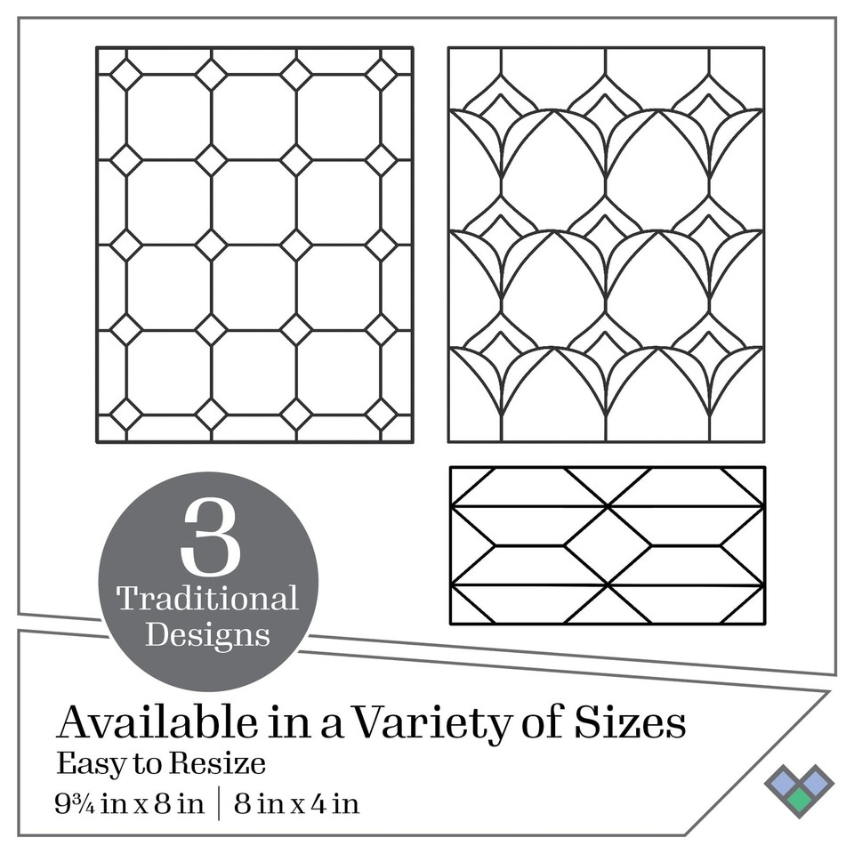 Privacy Window PROMOGGPW22, Stained Glass Pattern Pack for DIY Arts and ...