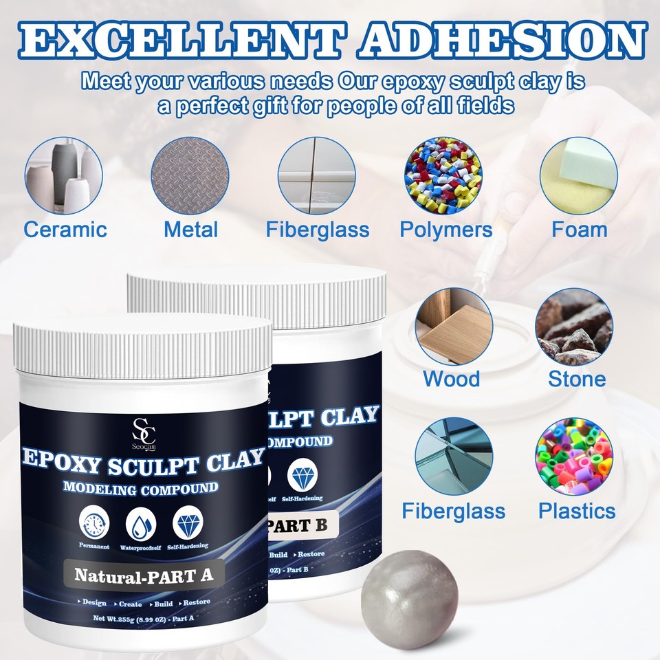 Epoxy Putty Sculpt Clay, 2 Part A & B for Sculpting, Modeling, Building ...