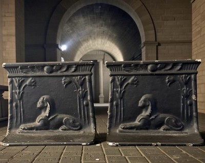 Antique ART DECO EGYPTIAN REVIVAL Cast Iron 1920’s Sphinx Bookends | eBay