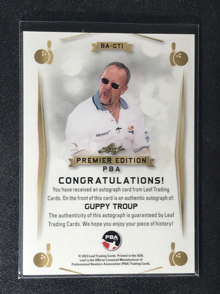 2023 Leaf PBA Premier Edition Auto Holo Green Guppy Troup 2/8 | eBay