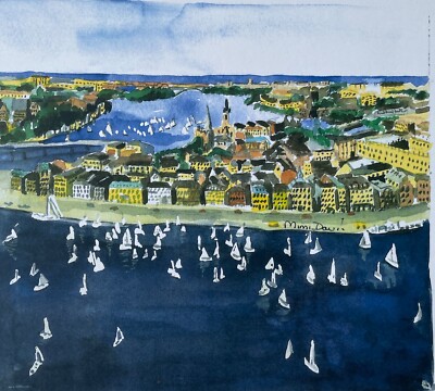 Coopenhagen, Denmark / w/c print / 8 7/8: x 7 3/4" / Mimi Davis, Artist ...