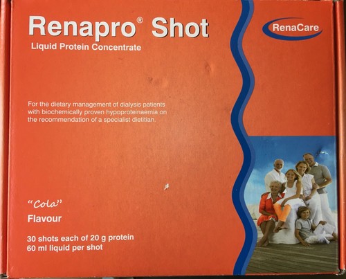 30 x 60ml Renapro protein shot 20g protein concentrate. Cola flavour ...