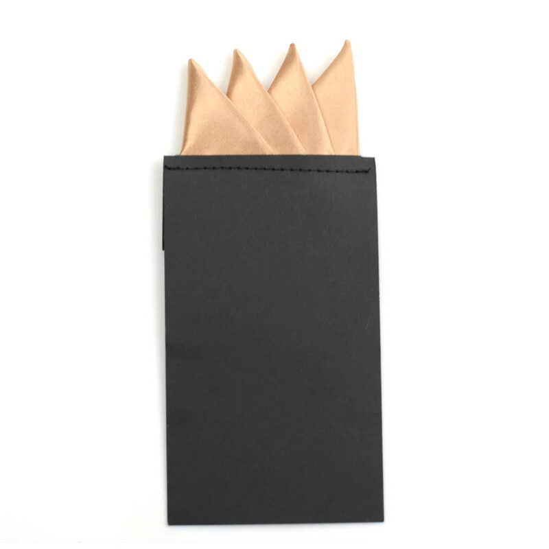 Men's Satin Silk Pre Folded Pocket Square Hankie Hankerchief Wedding ...