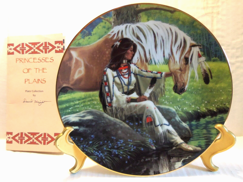 1992 Princess of the Plains 8.25" Plate-David Wright-Papers Prairie ...