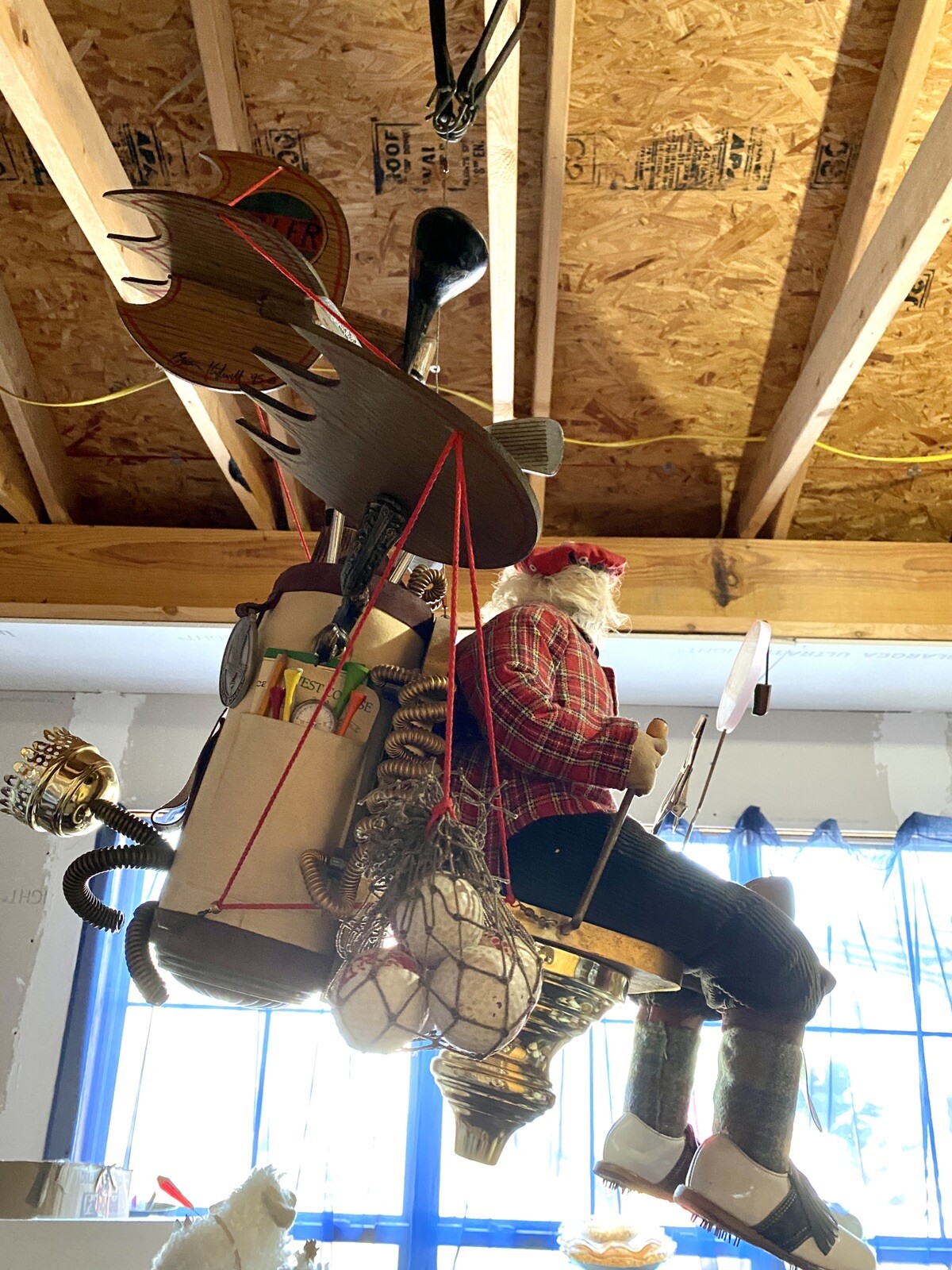 Toy Maker Brian Kidwell "Flying Golfer" hanging golf sculpture. Rare ...