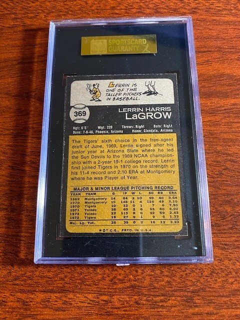 1973 Topps #369 Lerrin LaGrow. SGC 92 NRMT/MINT+ | eBay