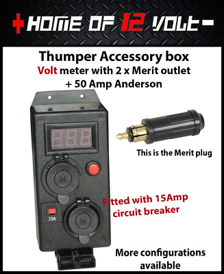 Thumper Accessory Volt meter 2 Merit socket 50AMP Anderson Motorhome ...
