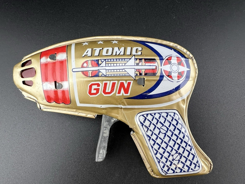 Vintage 1950s Japanese syfy Tin Litho. Atomic Gun Works No Spark. | eBay