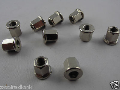 Mutter M7 Bundmutter lang 12,5 mm hoch MBK EVOLIS 80 - 10 Stück - nut ...