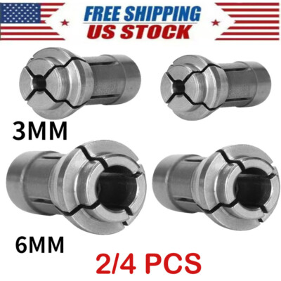2/4 Pack Die Grinder Collet Grinding Machine Clamping Collet 3mm 6mm ...