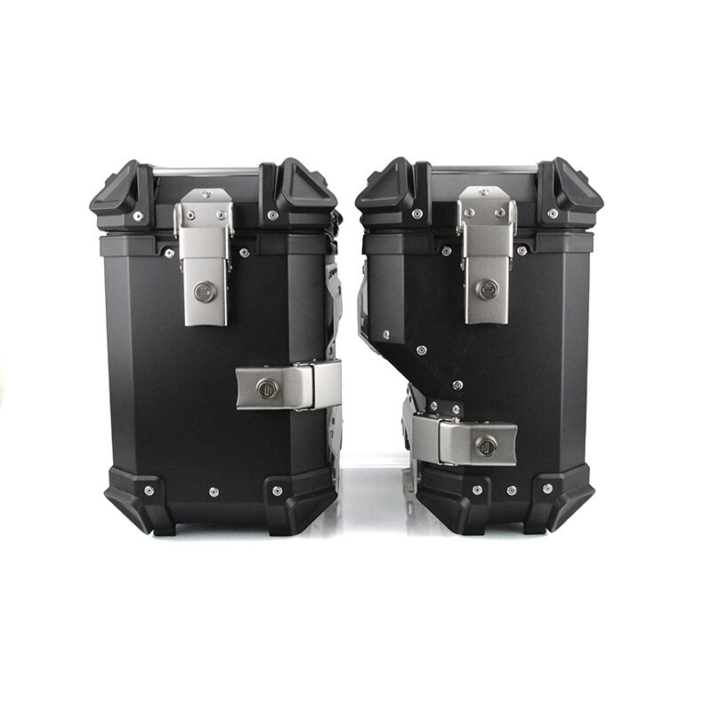 Aluminum Alloy Motorcycle Side Panniers Boxes Saddle Case Storage 38L ...