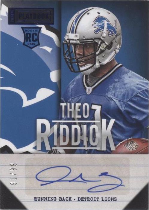 2013 Panini Playbook - Signatures Theo Riddick #191 Blue /99 (AU, RC ...