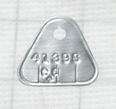1966 4139S DATED ALUMINUM CARTER AFB ID TAG HEMI DUAL QUAD NEW OR OTHER ...