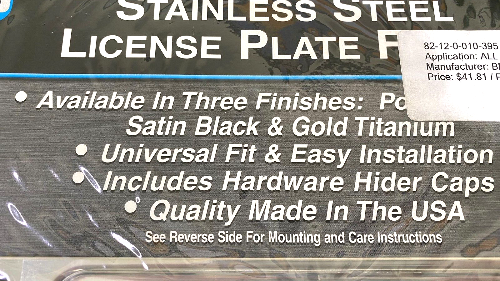 New Old Stock Genuine BMW Polished License Plate Frame 82120010395 | eBay
