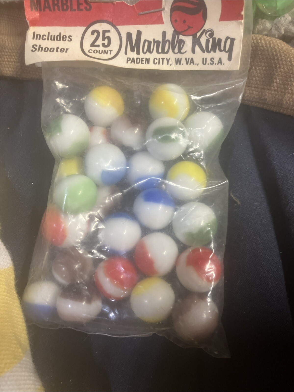 Vintage Marble King Marbles 25 Count Bag W/ Shooter Unopened Original ...