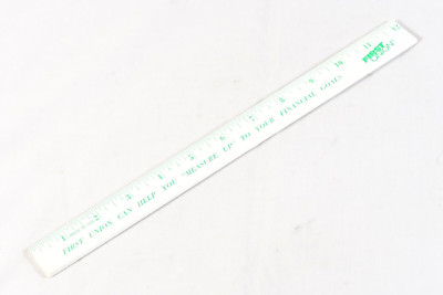 Vintage FIRST UNION BANK White Wooden 12" Advertising Ruler | eBay