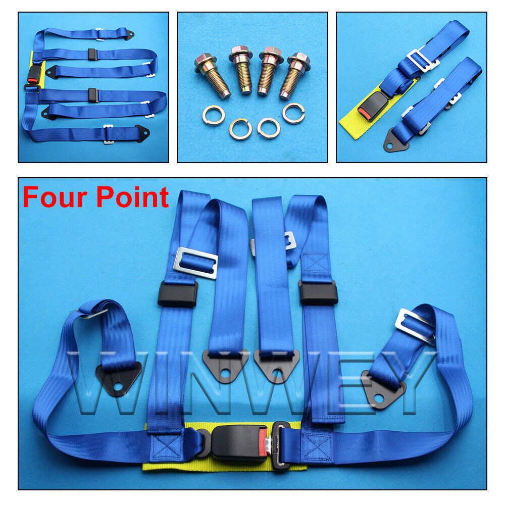 Car Vehicle 3 4 Point Racing Safety Harness Strap Seat Belt Bolt In ...