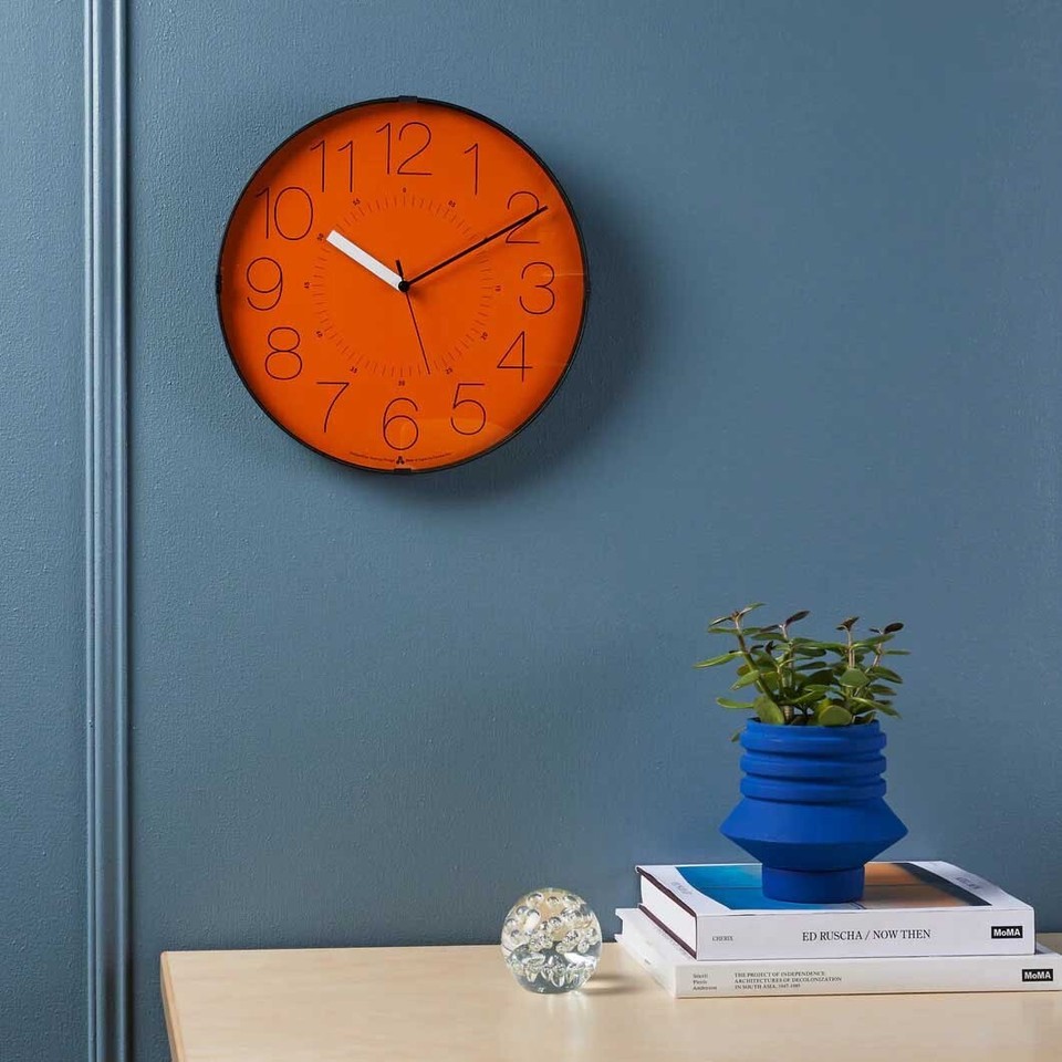CARA Wall Clock Lemnos Orange MoMA Exclusive Stylish Vivid Dial from ...