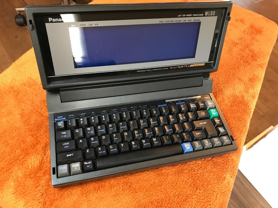 Panasonic KX-WL50 Laptop Word Processor WL50 lap top computer keyboard ...