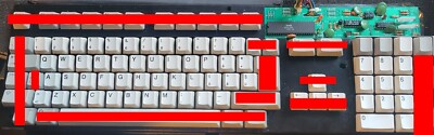AMIGA 500 Keyboard Keys NMB "HI-TEK NMB / Space Invaders" Price per key ...