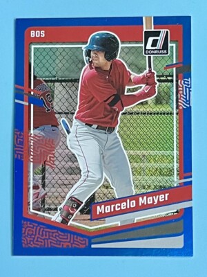 Marcelo Mayer 2023 Donruss Baseball Holo Blue Parallel #94 Boston Red ...