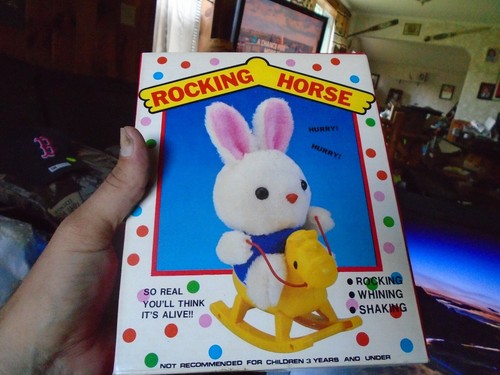 Vintage Bunny on Rocking Horse battery operated toy | eBay