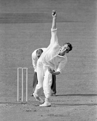 Tony Durose Bowling For Northamptonshire Circa May 1966 Old Cricket ...
