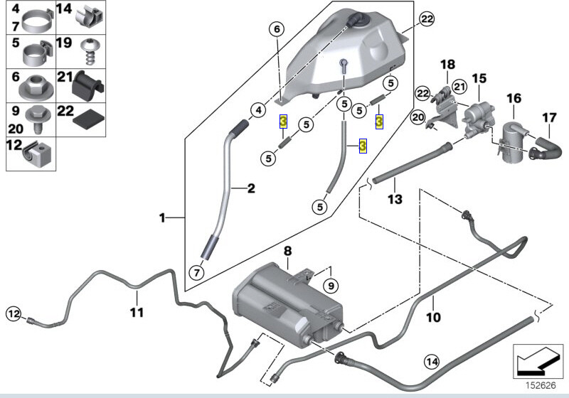 BMW Reinforced Petrol Fuel Hose Pipe Line 8x13x1000mm 13537563456 New ...