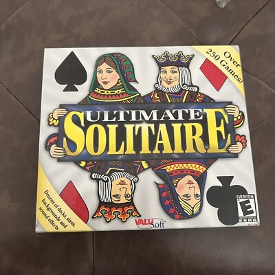Ultimate Solitare Windows CD-ROM Game Win 95/98 ValuSoft Complete w ...