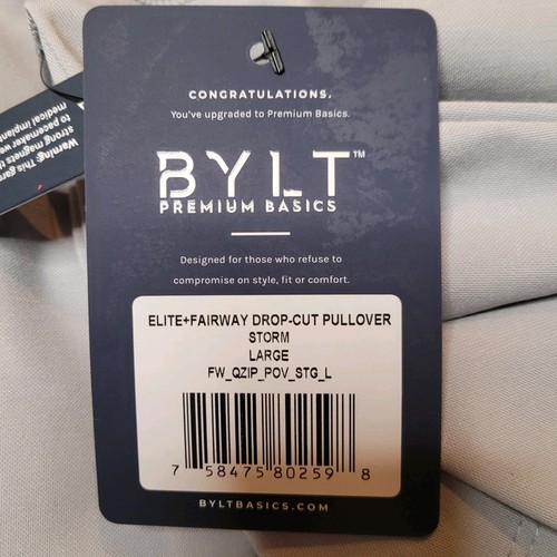 NEW With Tags BYLT Fairway Drop Cut Pullover Jacket Mens Large Gray ...