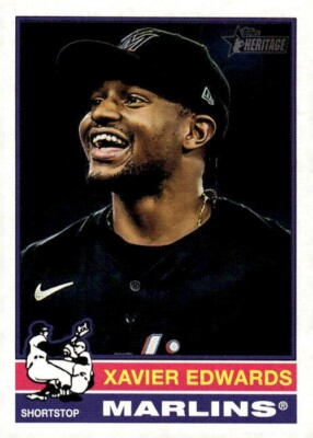 2025 Topps Heritage #368 Xavier Edwards Miami Marlins | eBay