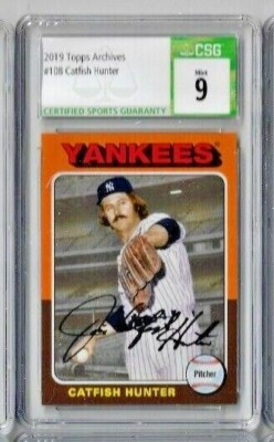 2019 Topps Archives Catfish Hunter CSG 9 | eBay