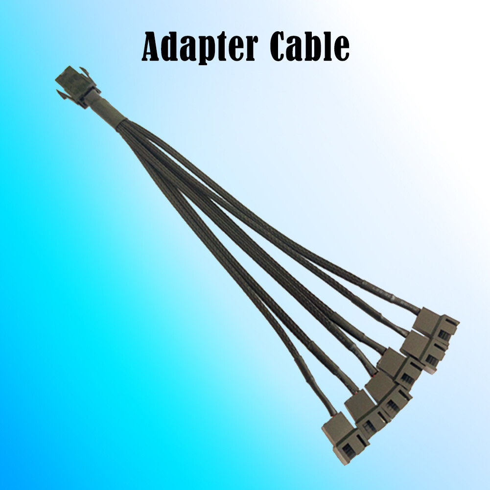 Computer Cooler Cooling Fan Splitter 6 PIN to 6x4PIN 12V Power Cable ...